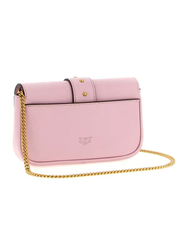 Pinko Love One Pocket Chain Linked Crossbody Bag - Pink