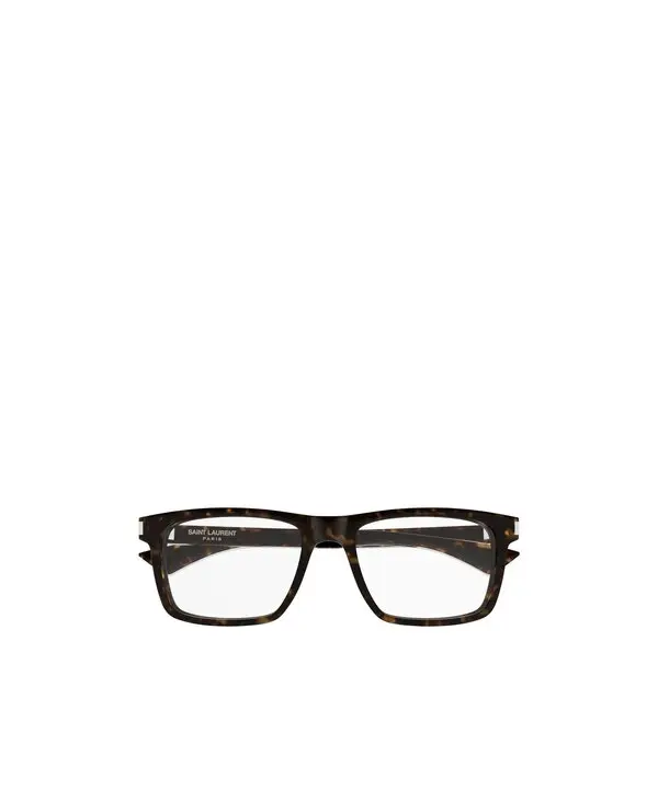 Saint Laurent Rectangle Full Rim Eyeglasses - Black