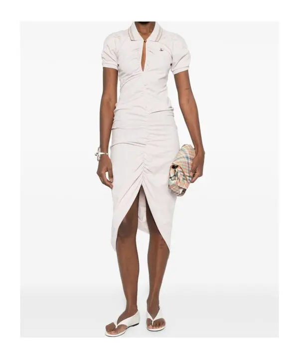 VIVIENNE WESTWOOD Draped Midi Dress - Lilac Ash