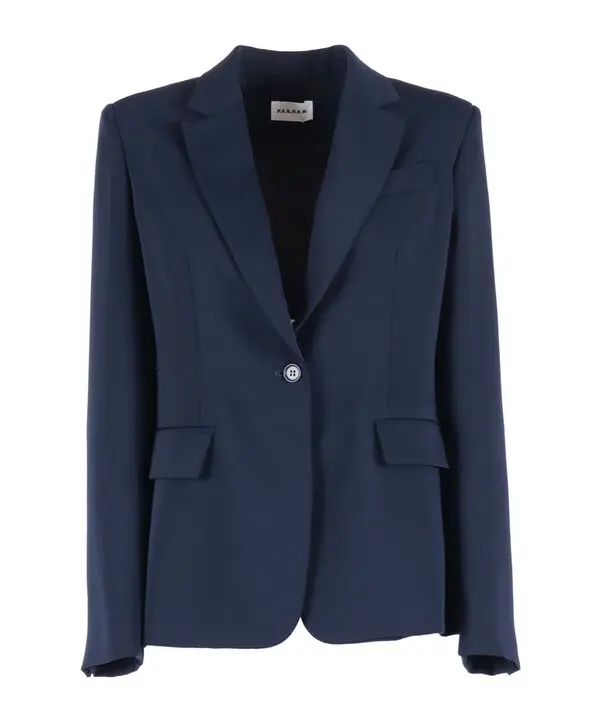 P.a.r.o.s.h Single-breasted Jacket With Notched Lapels - Blue