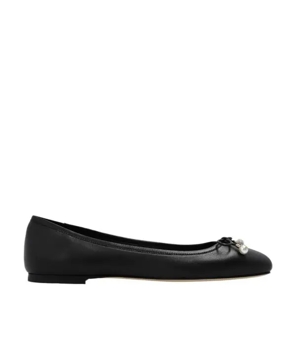 JIMMY CHOO Elme Embellished Flat - Black