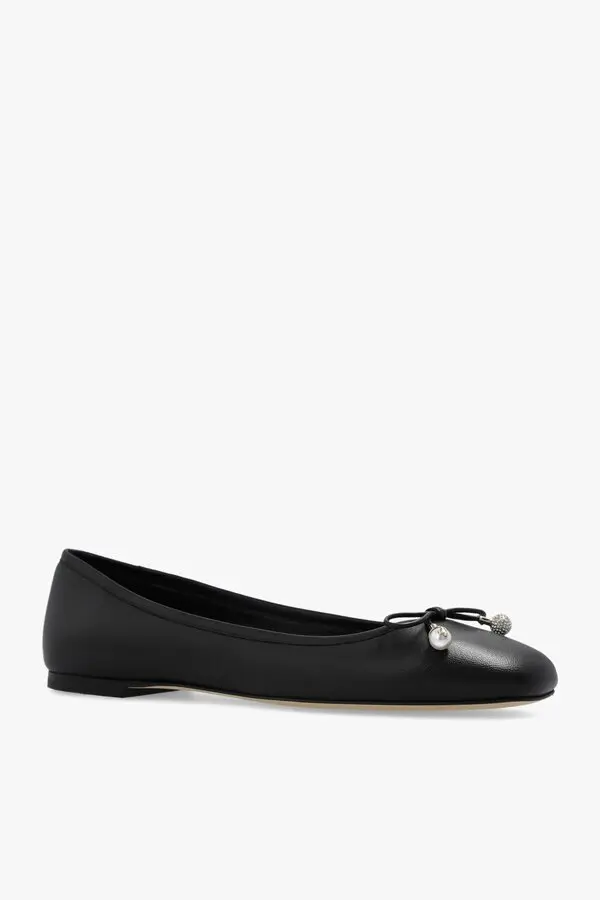 JIMMY CHOO Elme Embellished Flat - Black