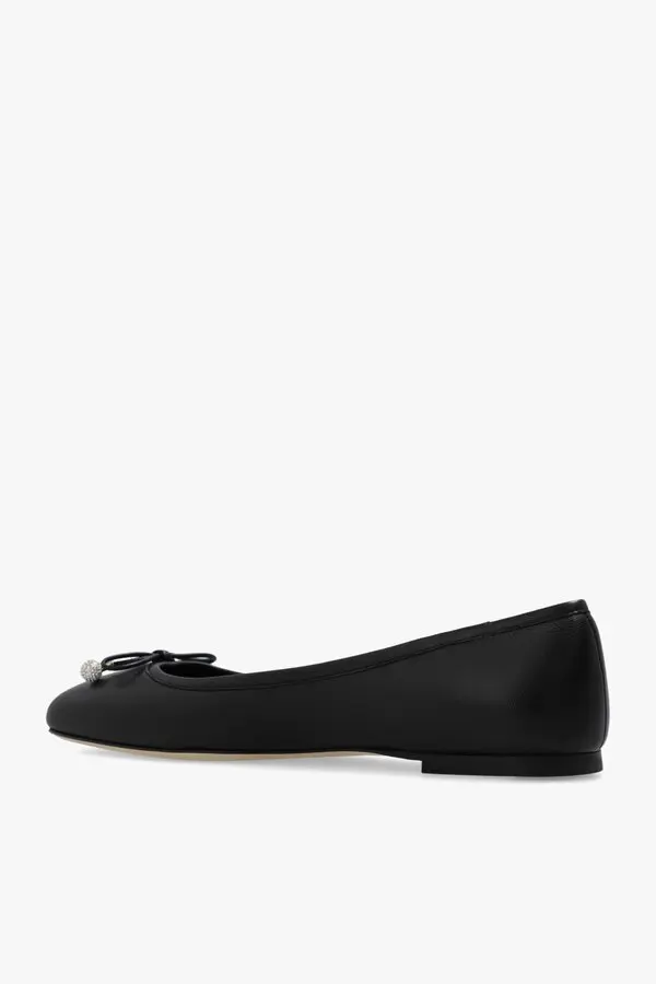 JIMMY CHOO Elme Embellished Flat - Black