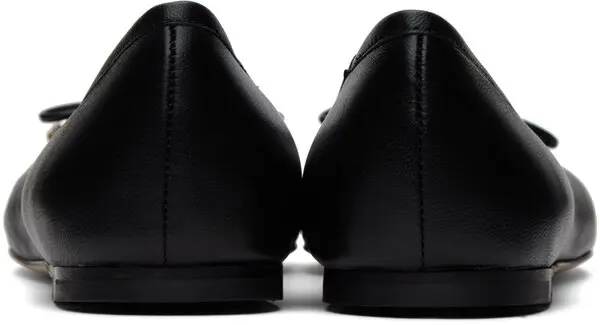 JIMMY CHOO Elme Embellished Flat - Black
