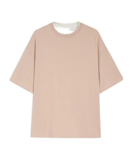 JIL SANDER Double Layer Crewneck T-shirt - Morganite
