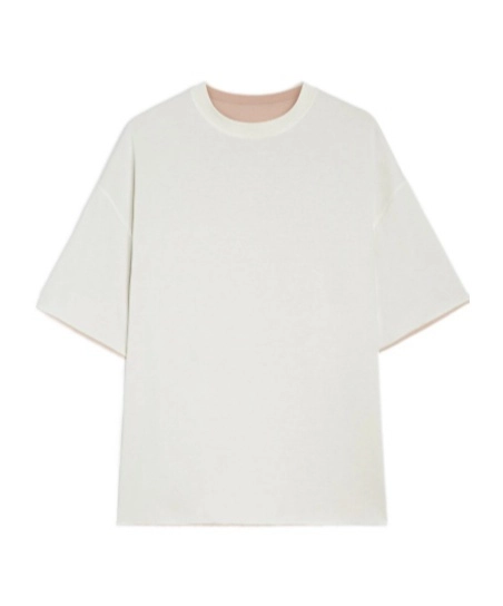 JIL SANDER Double Layer Crewneck T-shirt - Morganite