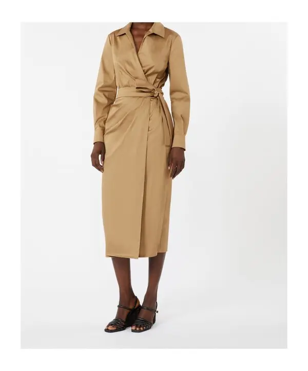 Max Mara Belted Midi Shirt Dress - Desert-colored