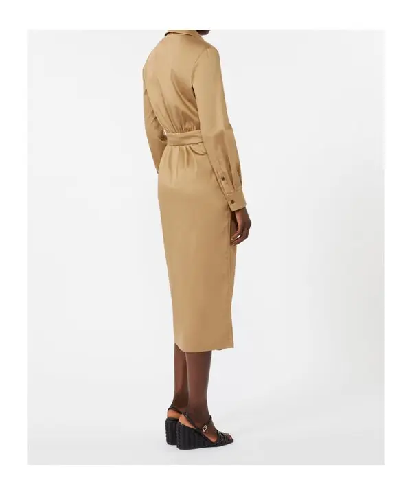Max Mara Belted Midi Shirt Dress - Desert-colored