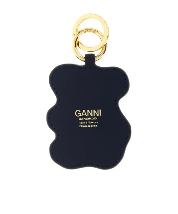 GANNI Joy Bear Keyring With Fur-effect Fabric