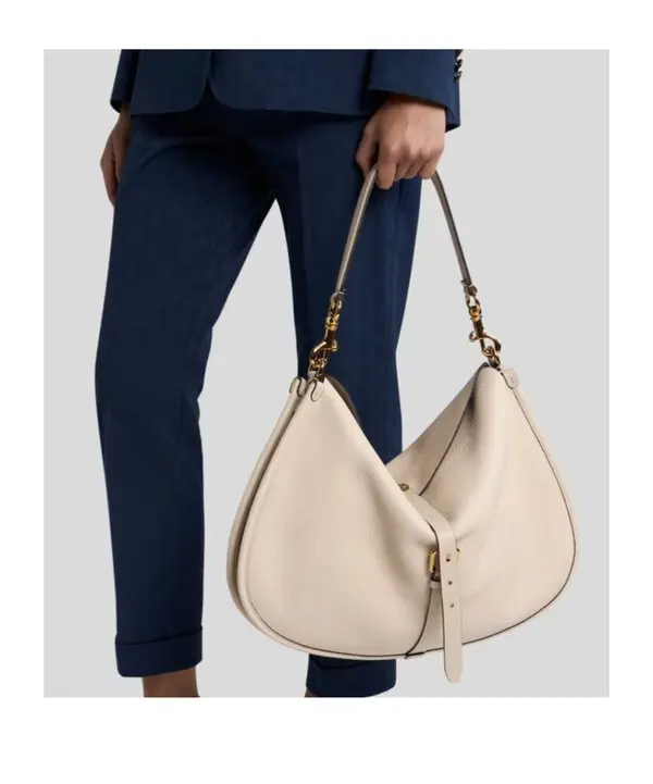 Etro Maxi Pony Shoulder Bag - Cream