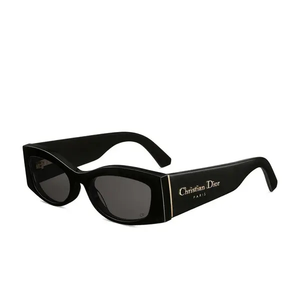 Dior Full-rimmed Sunglasses With Gold-plated Logo - Black