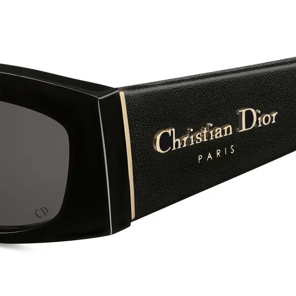 Dior Full-rimmed Sunglasses With Gold-plated Logo - Black