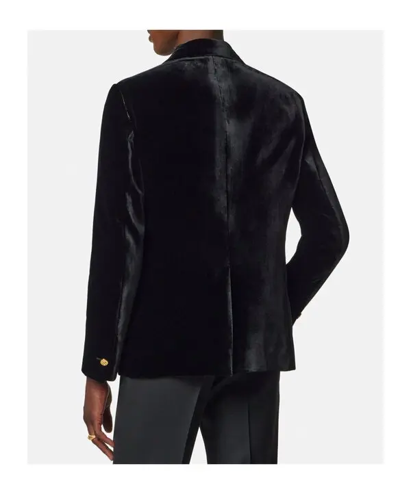 Versace Single-buttoned Velvet Blazer - Black