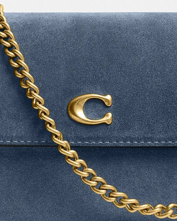 COACH Brook Flap Chain Bag - Blue