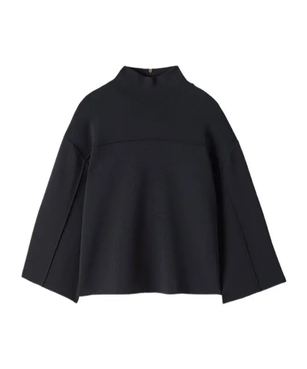 JOSEPH High Neck Boxy Top With Kimono Sleeves