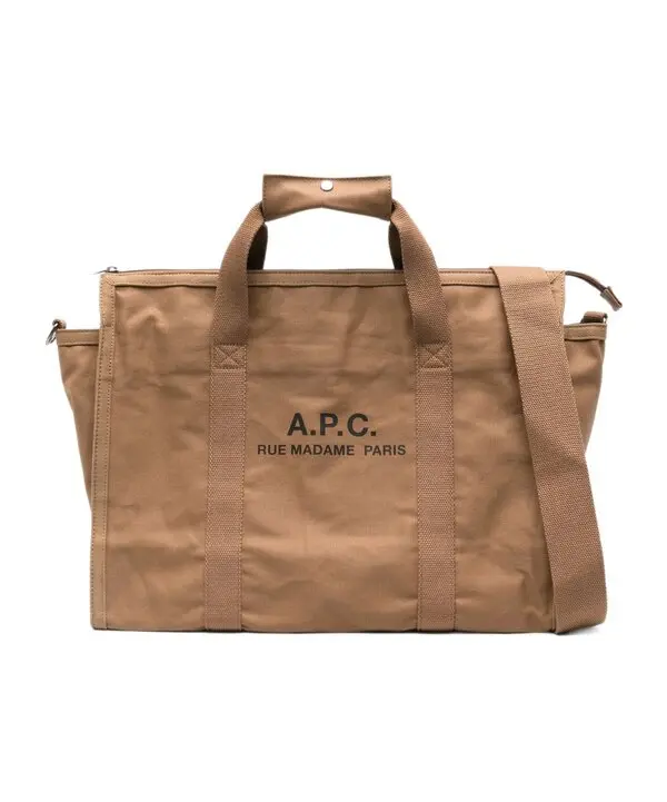 A.p.c. Recuperation Gym Logo-detail Tote Bag - Brown