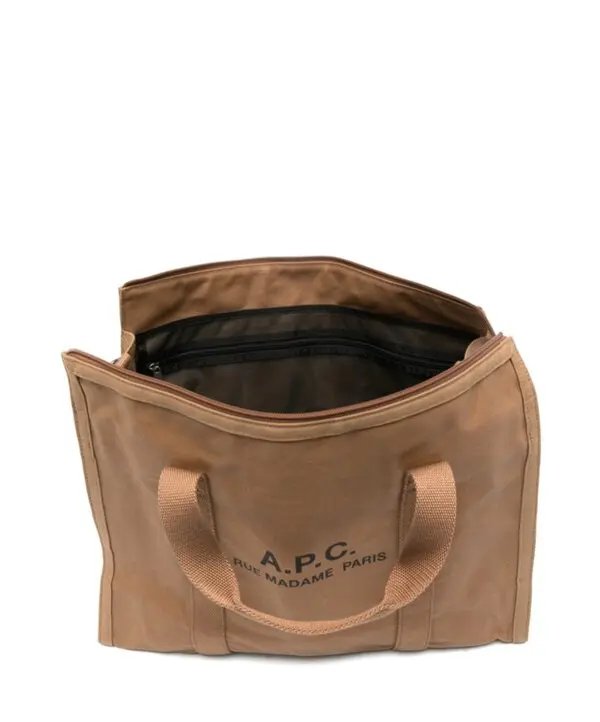 A.p.c. Logo Detail Tote Bag - Brown