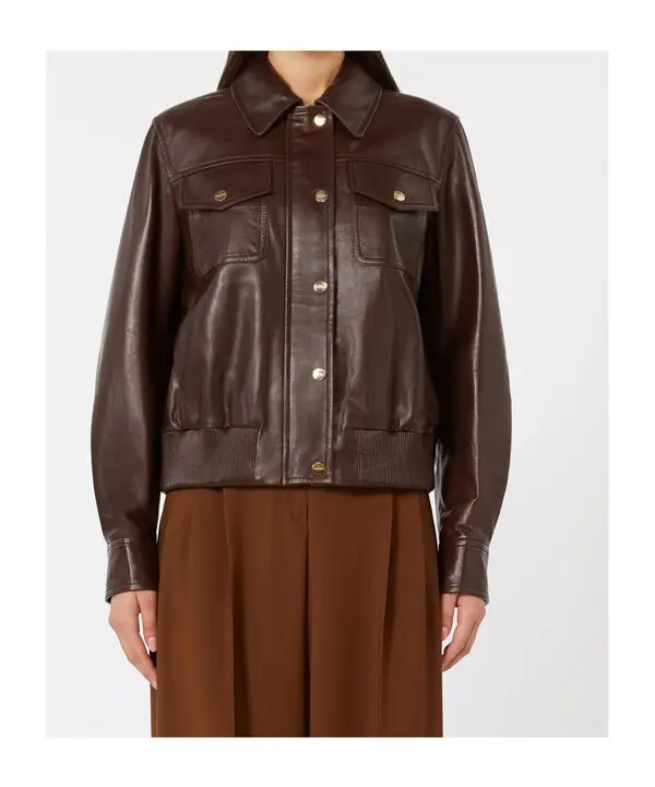 Max Mara Biada Leather Jacket