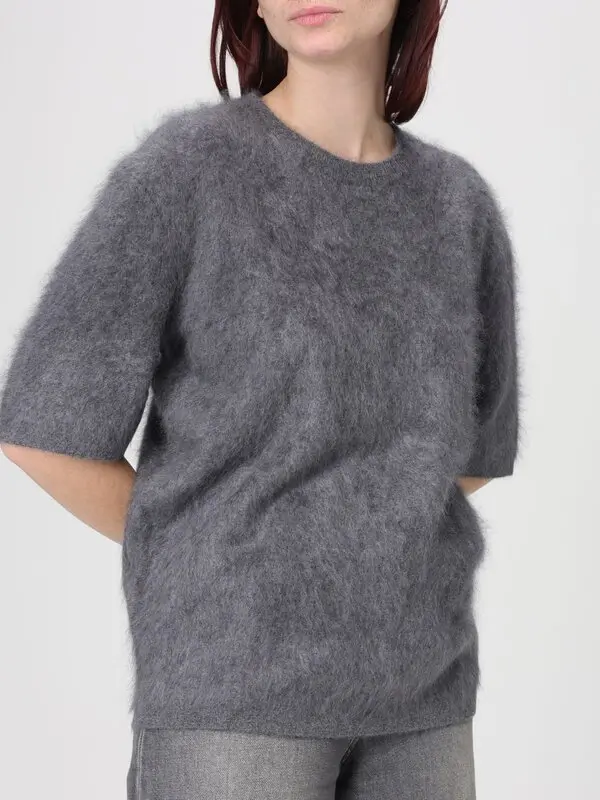 LISA YANG Maren Short-sleeve Knitted Sweater - Black