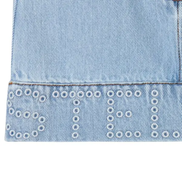 Stella McCartney Eyelet-embellished Denim Skirt