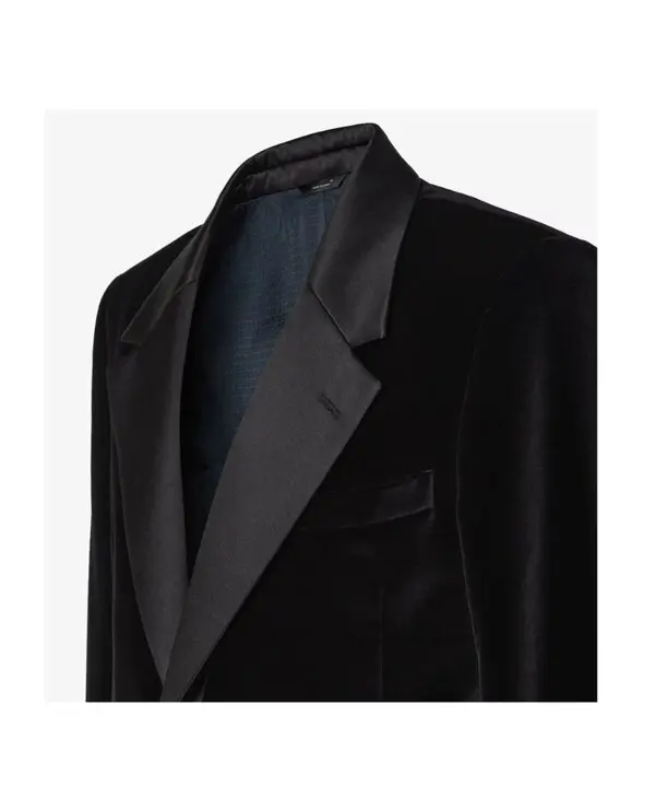Fendi Single Breasted Velvet Blazer - Black