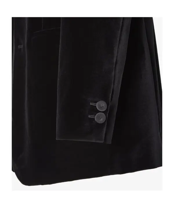 Fendi Single Breasted Velvet Blazer - Black