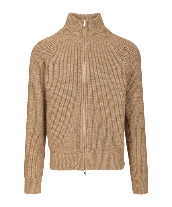 Isabel Marant Étoile High-neck Zipped Knit Cardigan - Nude