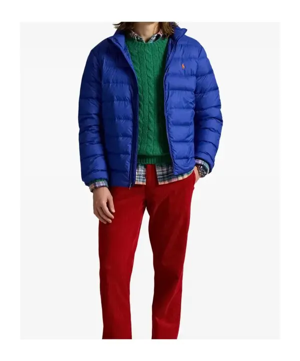 Polo Ralph Lauren Logo Embroidered Zip-up Jacket - Blue