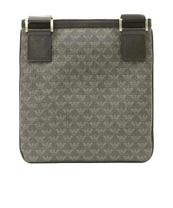 Emporio Armani Monogram Satchel Bag - Gray