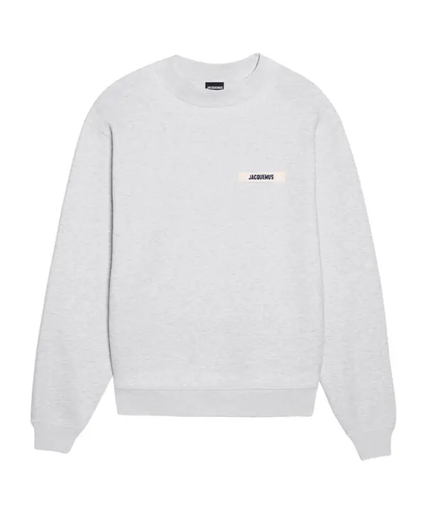 Jacquemus Logo Patch Crewneck Sweatshirt - Grey