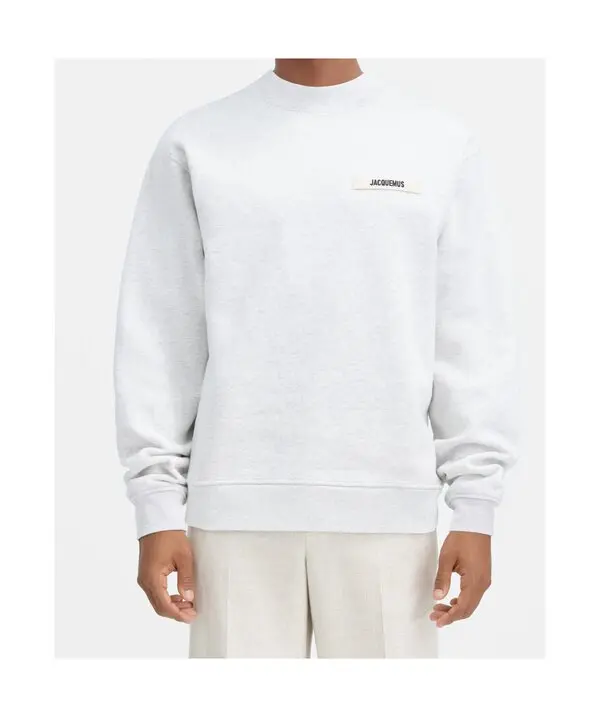 Jacquemus Logo Patch Crewneck Sweatshirt - Grey