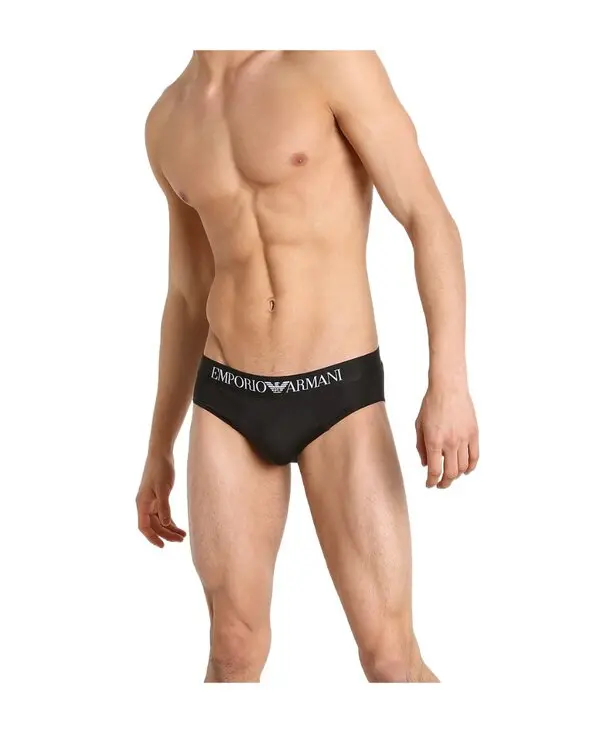 Emporio Armani Logo Detail Panties - Nude