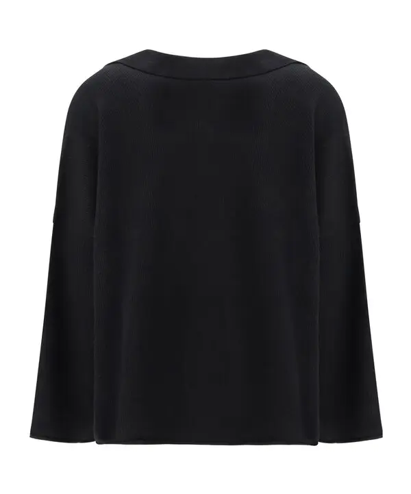 Alanui Fine Knit Polo Jumper - Black