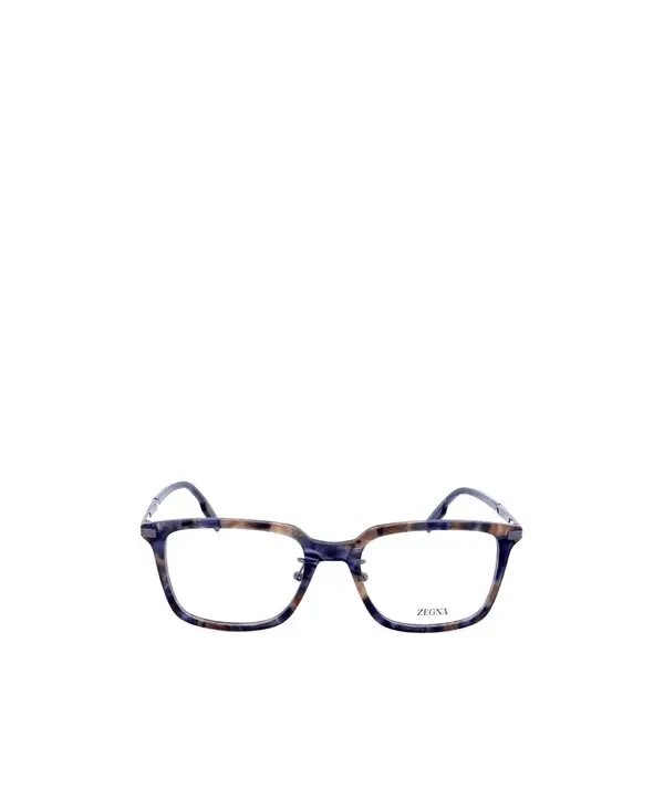 Zegna Rectangular Frame Eyeglasses - White