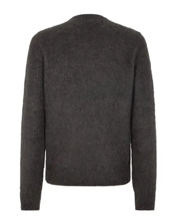 Fendi Ff Jacquard Crewneck Knitted Jumper - Gray