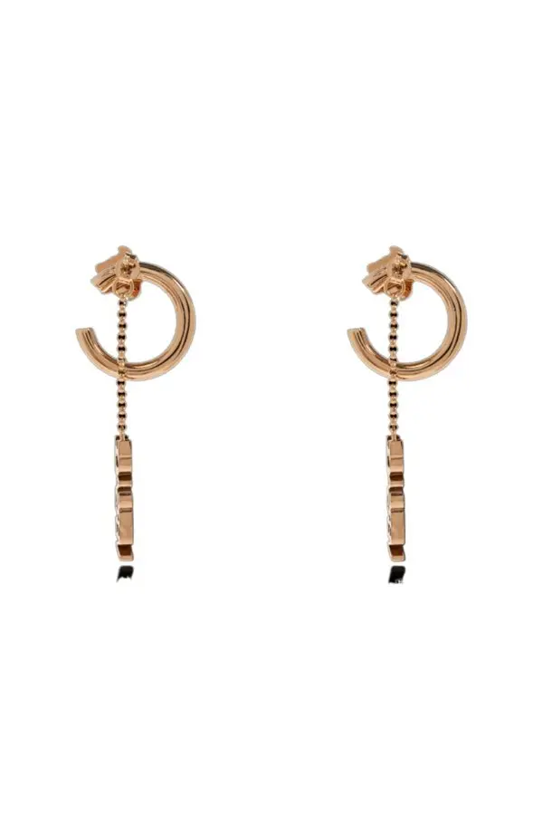 Versace Long Logo Drop Earrings