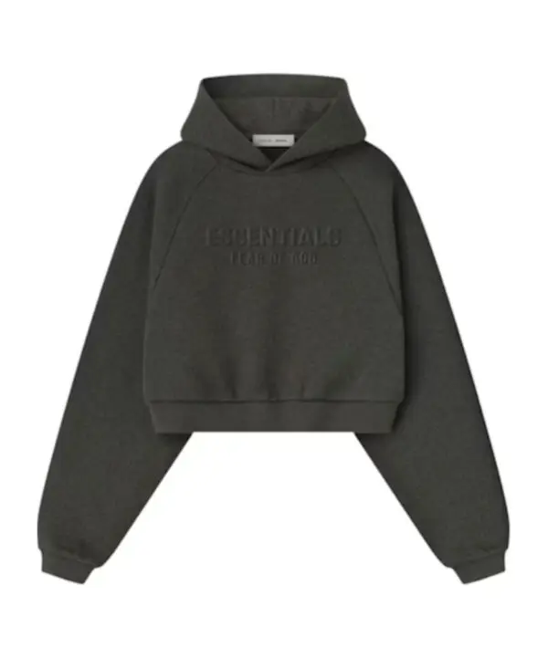 Fear Of God Embossed 90s Raglan Hoodie - Charcoal Heather