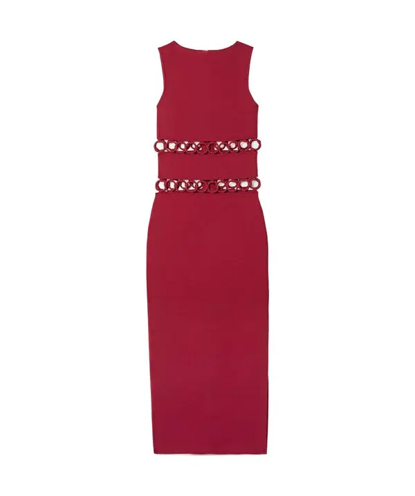 Cult Gaia Round Neck Sleeveless Cut Out Midi Dress