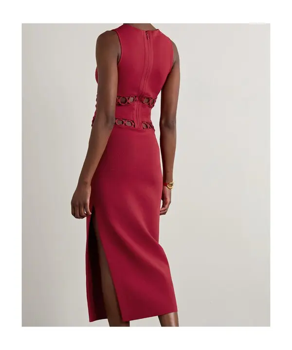 Cult Gaia Round Neck Sleeveless Cut Out Midi Dress