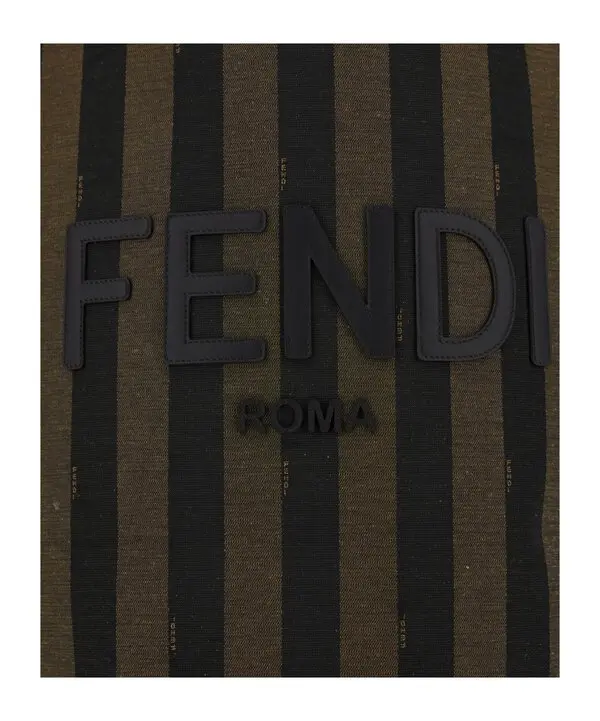 Fendi Striped Tote Bag
