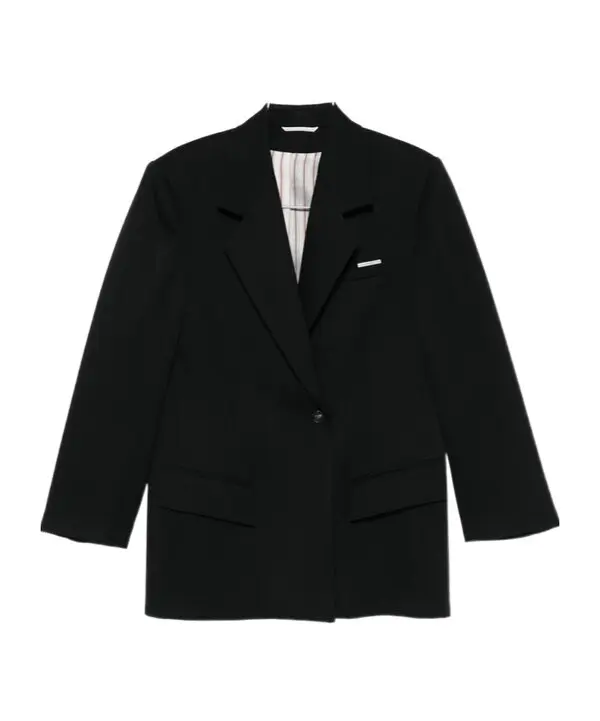 Attico Single-breasted Oversized Blazer - Black