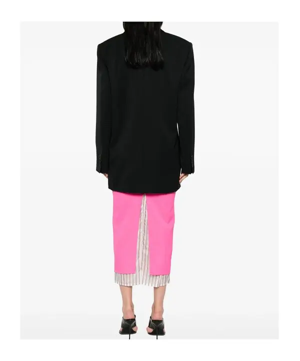 Attico Single-breasted Oversized Blazer - Black