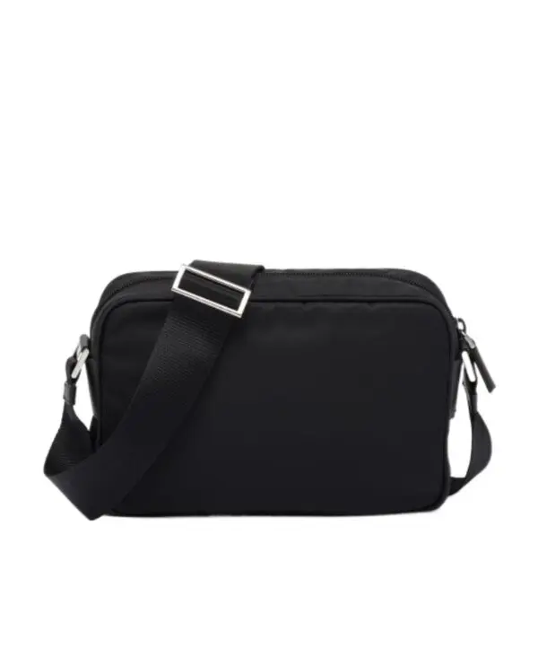 Prada Re-nylon Shoulder Bag With Detachable Pouch - Black