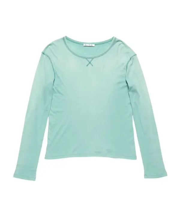 Acne Studios Logo Cotton T-shirt - Mint Green
