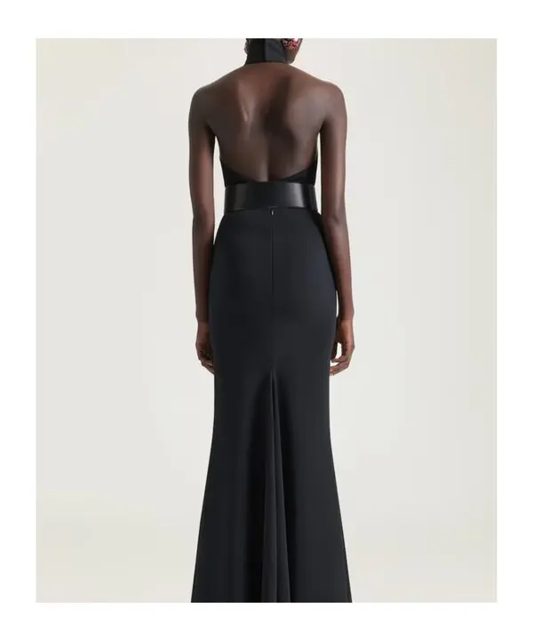 Givenchy Viscose Halterneck Top With Crystal Embellishments