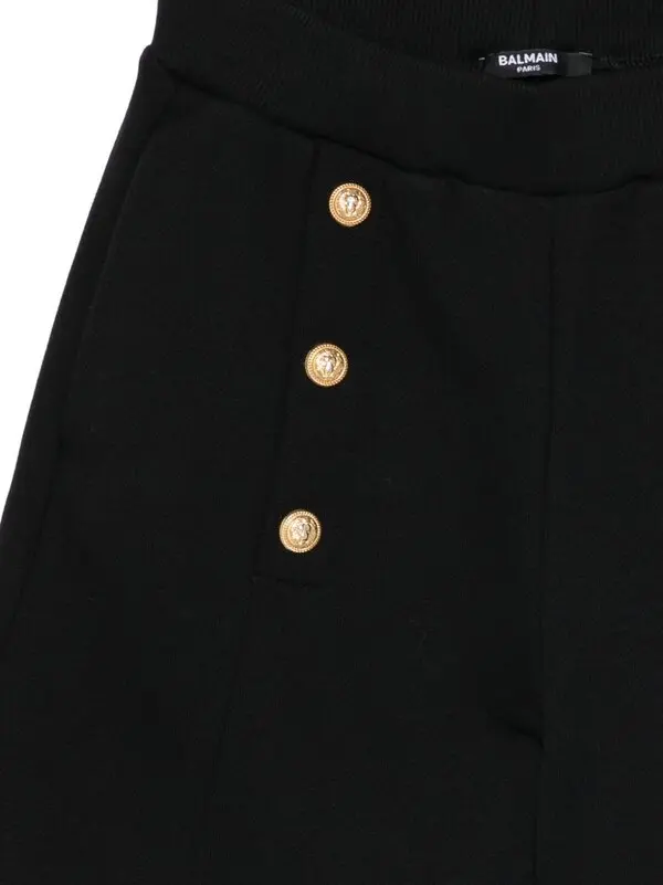 Balmain Cotton Button Shorts - Black