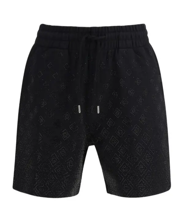 Casablanca Embellished Monogram Sweatshorts - Black
