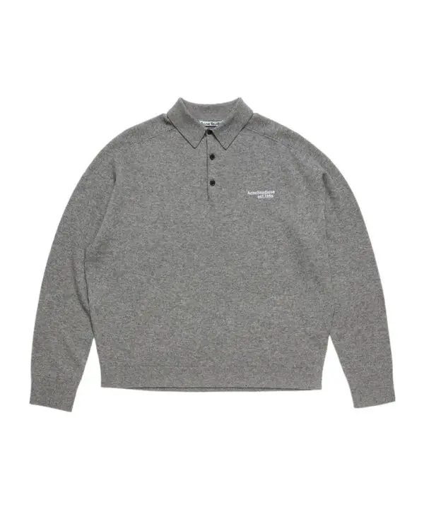Acne Studios Logo Knit Polo Sweater
