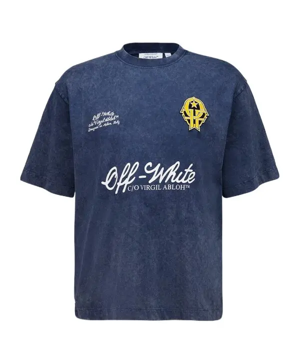 Off-White Crew Neck T-shirt - Blue