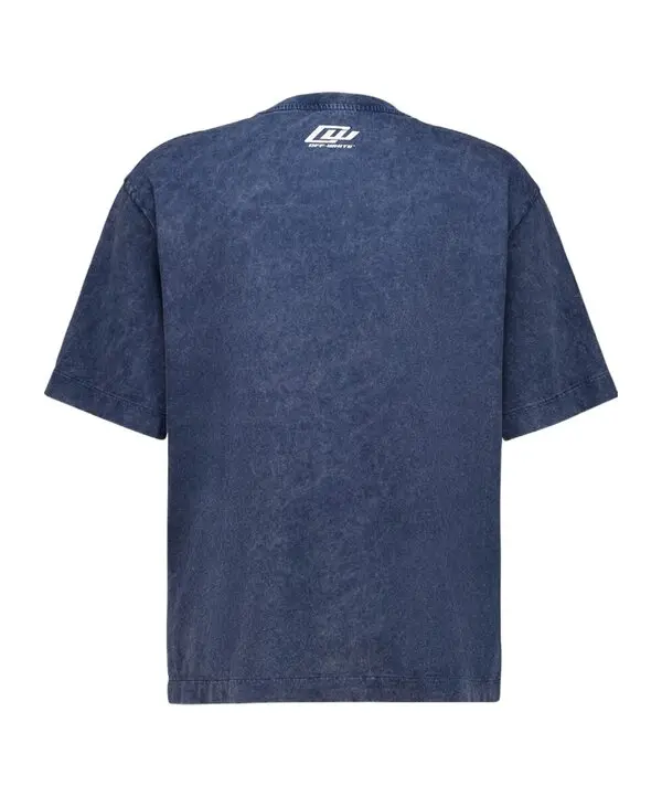 Off-White Crew Neck T-shirt - Blue